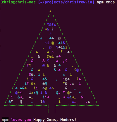 An NPM Christmas Easter Egg